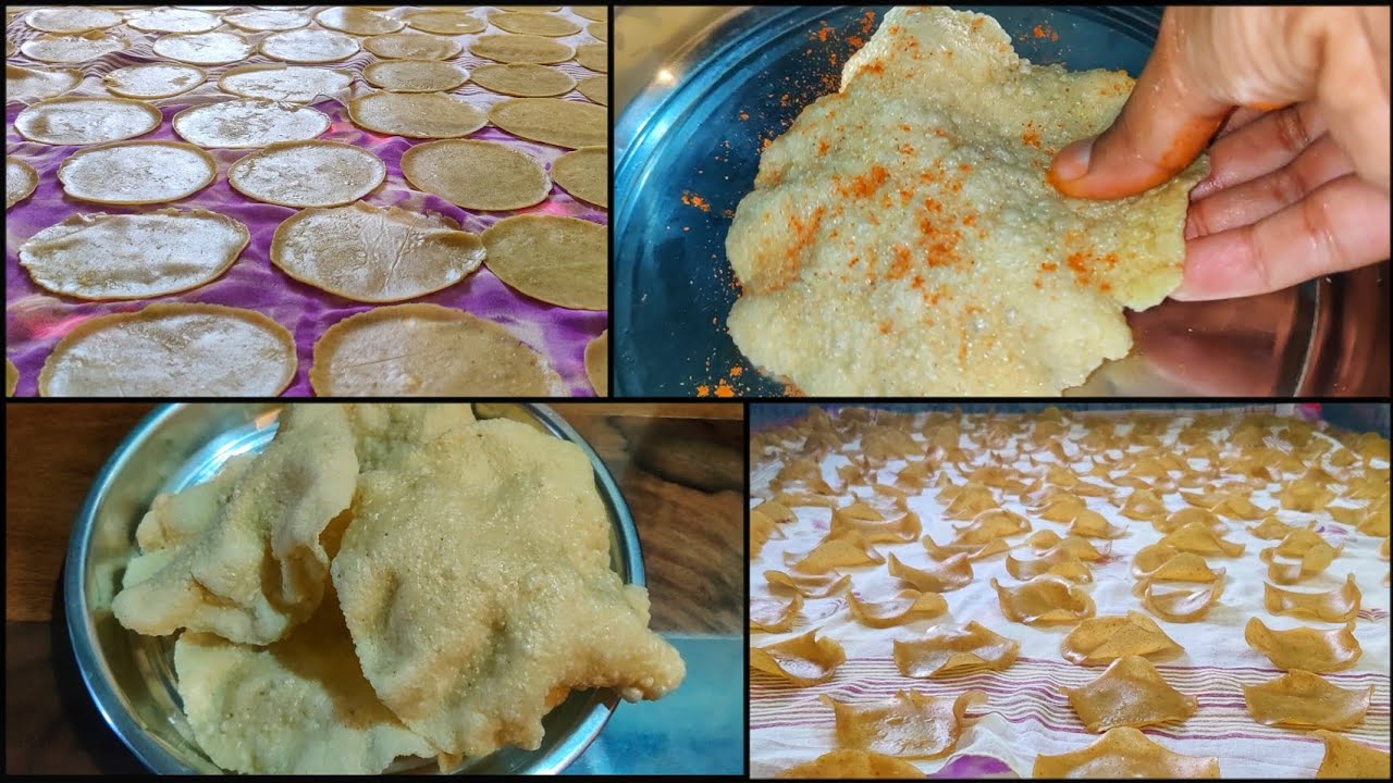 ಅಕ್ಕಿ ಹಿಟ್ಟಿನ ಹಪ್ಪಳ | Rice Flour Papad | Akki Hittina Happala | Sandige ...