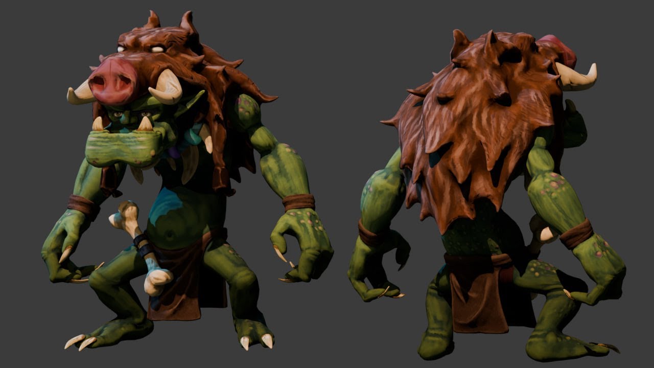 Tutorial -Retop and Texturing Render Character stage part №2 Blender ...