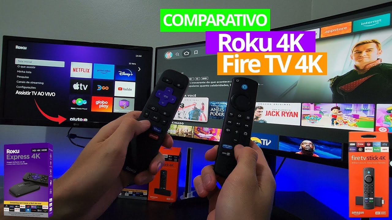 Fire TV Stick 4K x Roku Express 4K, QUAL É MELHOR? UNBOXING ...