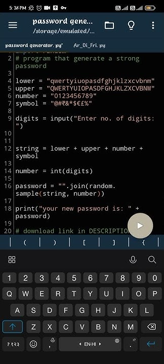 Strong 💪 Password Generator Program In Python | Download Src Code 