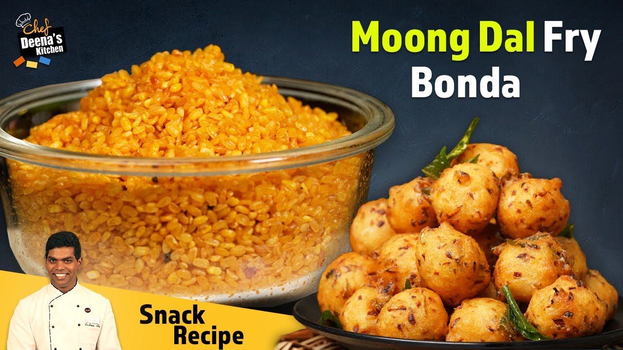 மொறுமொறு பாசிபருப்பு Crispy Moong Dal Fry & Bonda Recipe in Tamil | CDK ...
