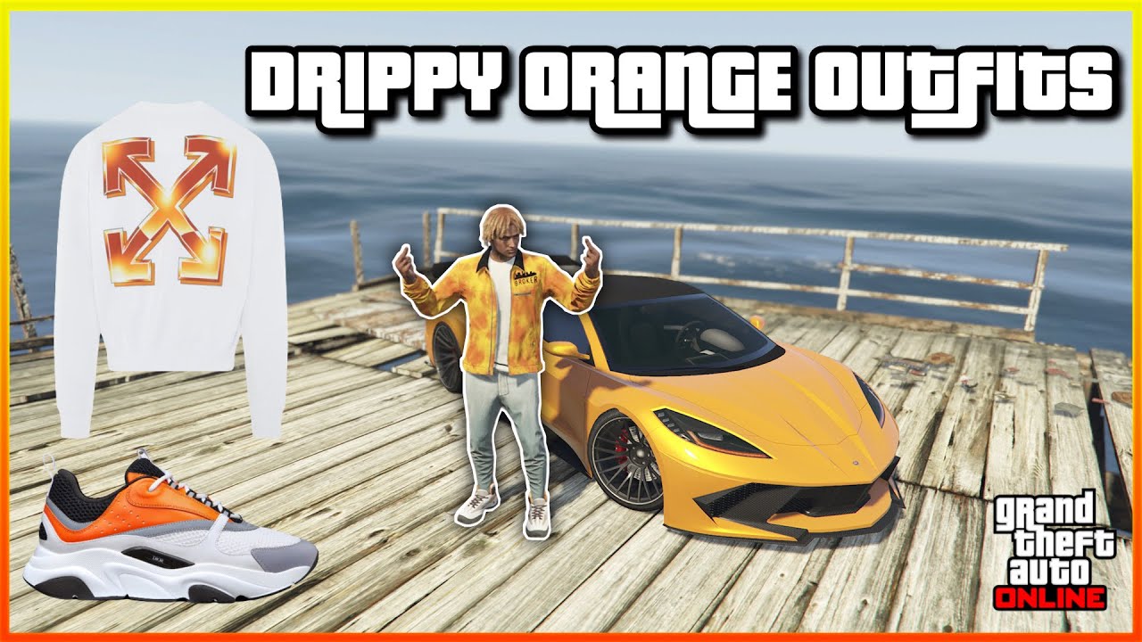 *DRIPPY* ORANGE OUTFITS ON GTA 5 ONLINE - YouTube