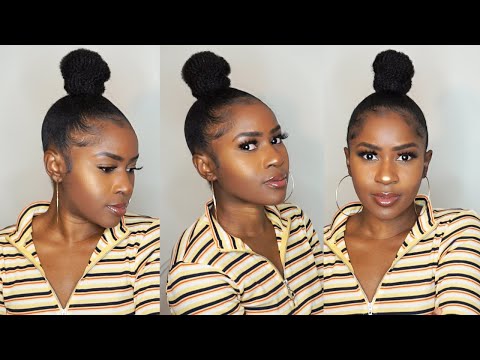 How to do a Super Sleek Top Knot Bun Using Xtreme Styling Gel on Short 4C Natural Hair!!!