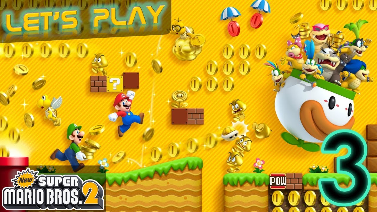 New super Mario bros. 2 (3DS) - 3 - Ballet aérien - YouTube