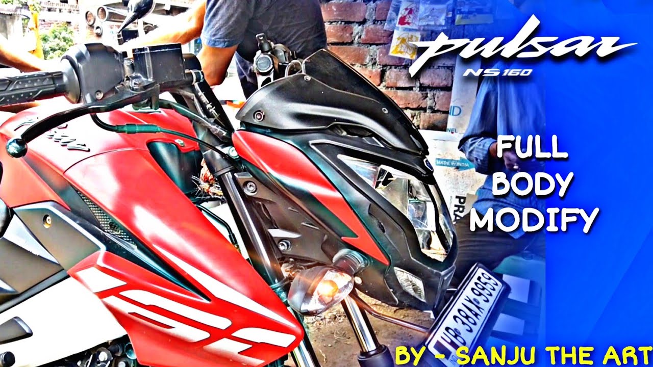 PULSAR NS 160 FULL BODY MODIFICATIONS BY - SANJU THE ART - YouTube