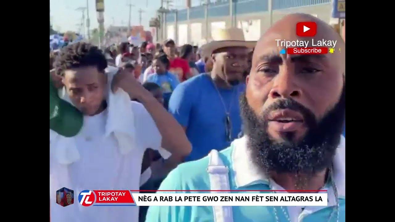 Flash! Nèg Arab la pete gwo zen nan fèt Altagras la pandan yap pase ak sen an - YouTube