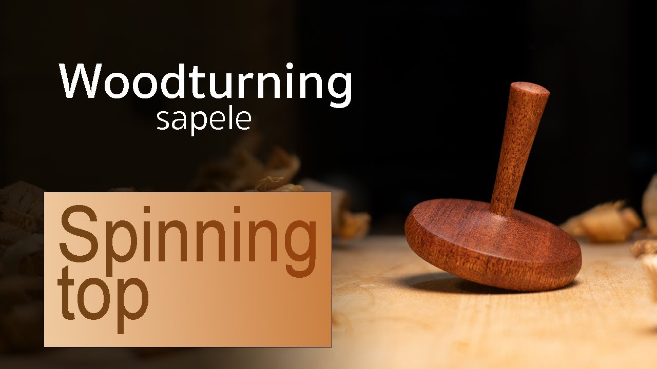 Woodturning - Spinning top with brass tip - YouTube