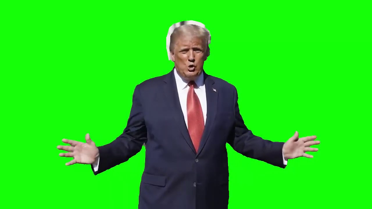 Trump video with an actual green screen - YouTube