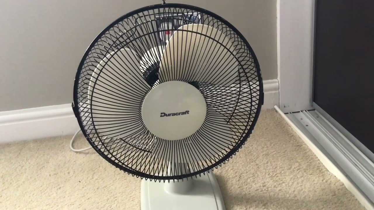 Here is a 2000s Duracraft 12” oscillating desk fan - YouTube