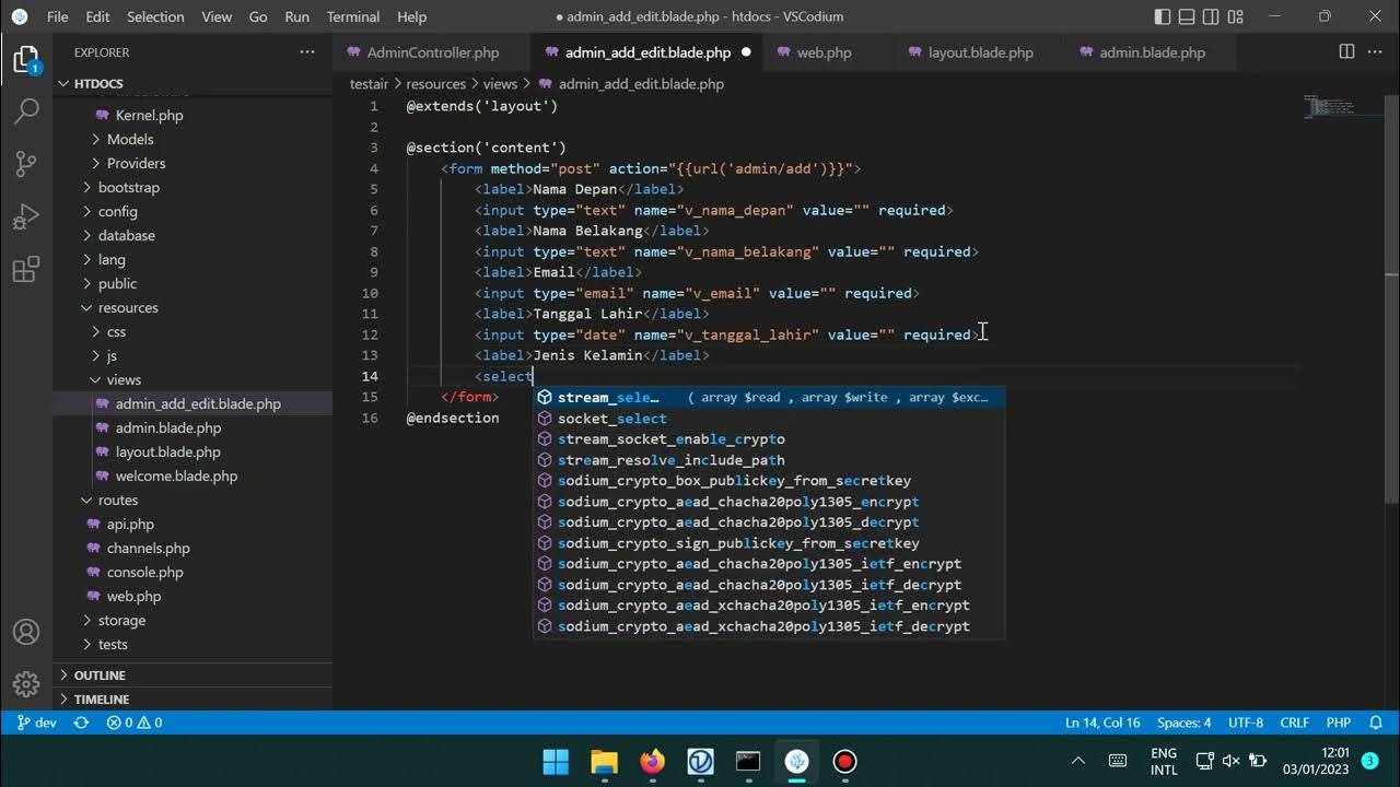 Tutorial Laravel Simple CURD - YouTube
