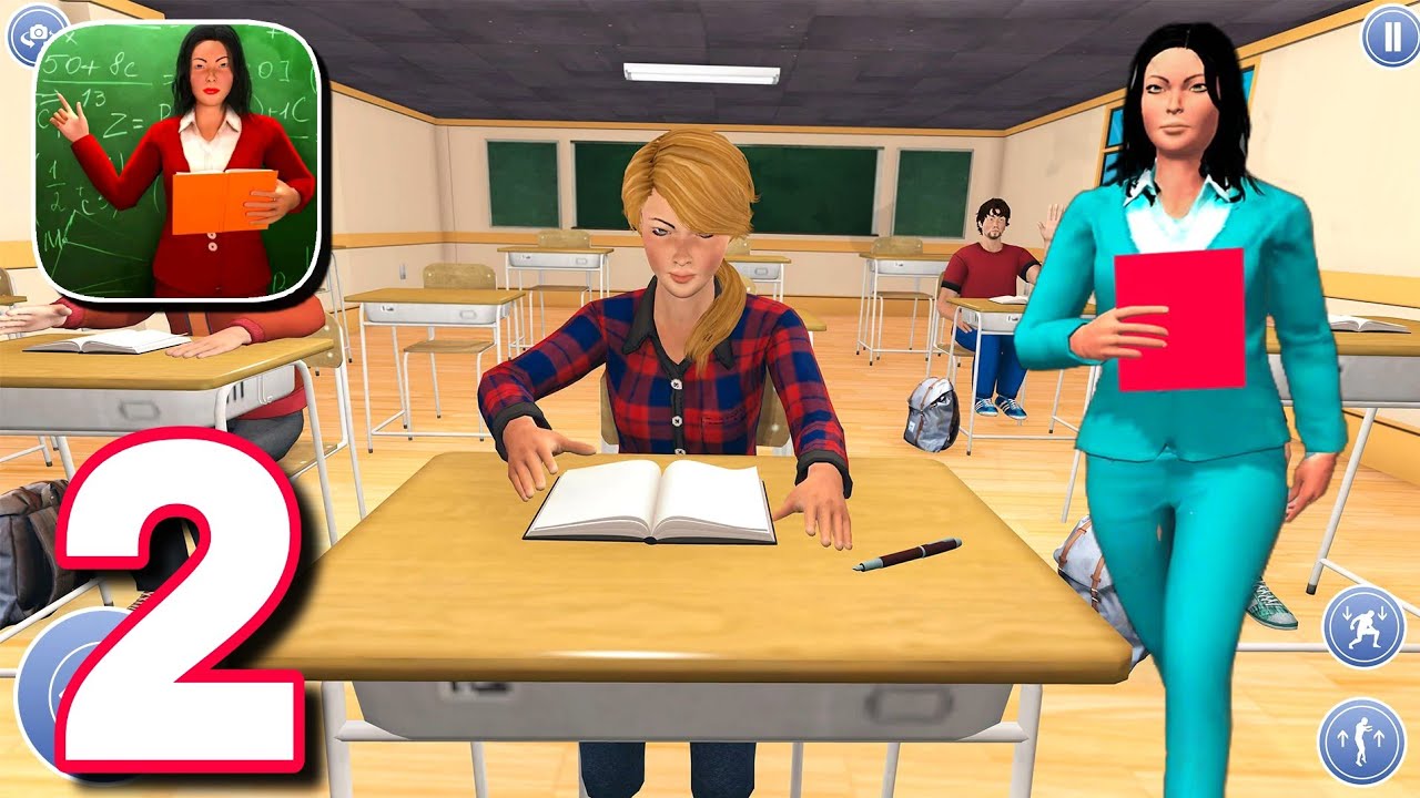 High School Virtual Teacher 3D Gameplay Walkthrough Part 2 - YouTube