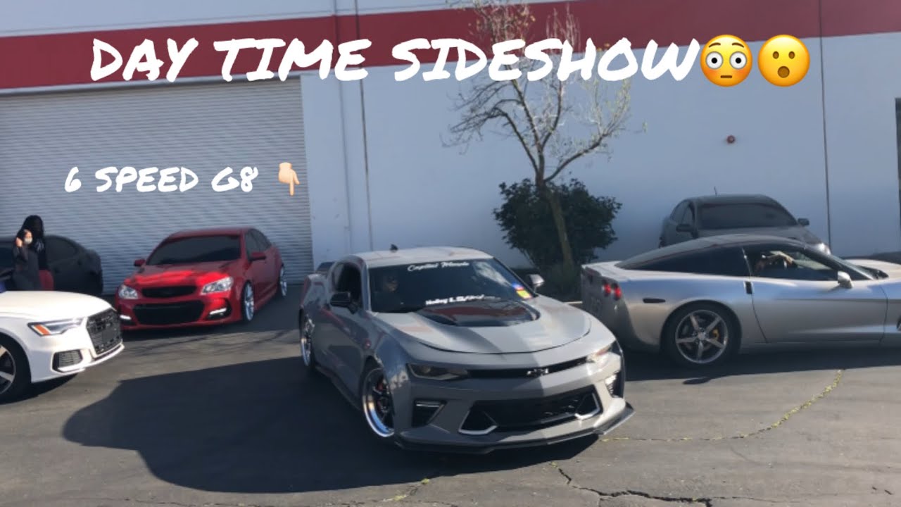 DAY TIME SIDESHOW SACRAMENTO😳 CAMARO SS ROLLS BACK ON INFINITI!! - YouTube