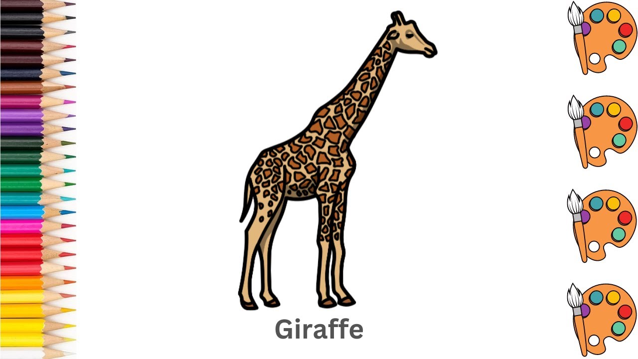 Giraffe - Sketch Art and Paint | Step by step tutorial | Pencil to ...