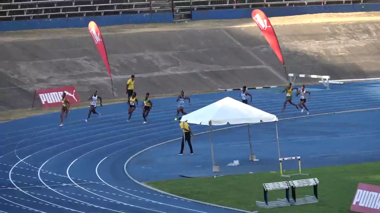 Carifta Trials 2018 Girls U20 200m Final Youtube