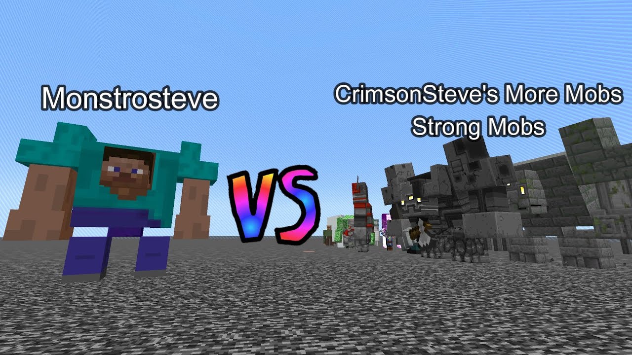 Monstrosteve vs CrimsonSteve's More Mobs Strong Mobs | Minecraft Mob ...
