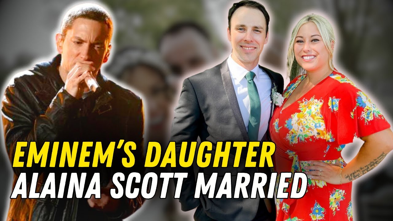 Eminems Daughter Alaina Scott Married Matt Moeller In Embellished Mermaid Wedding Dress Youtube