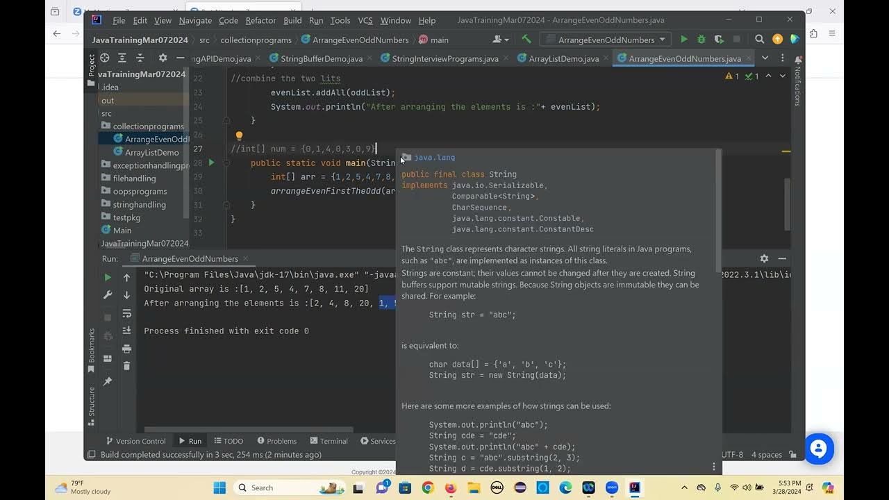 CoreJava List Programs March 28 2024 - YouTube