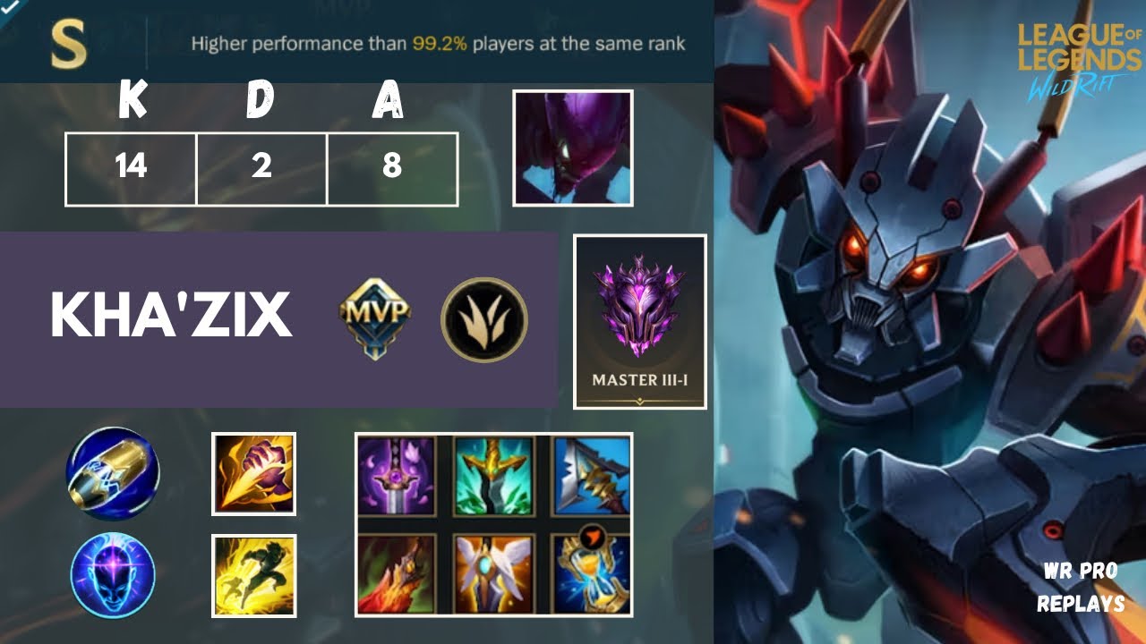 Mecha Kha'Zix Jungle vs Warwick - [NA] Master - Patch 6.2 [Wild Rift ...