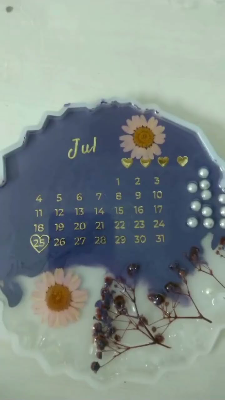 Resin Birthday, anniversary, engagement calendar frame📆 - YouTube
