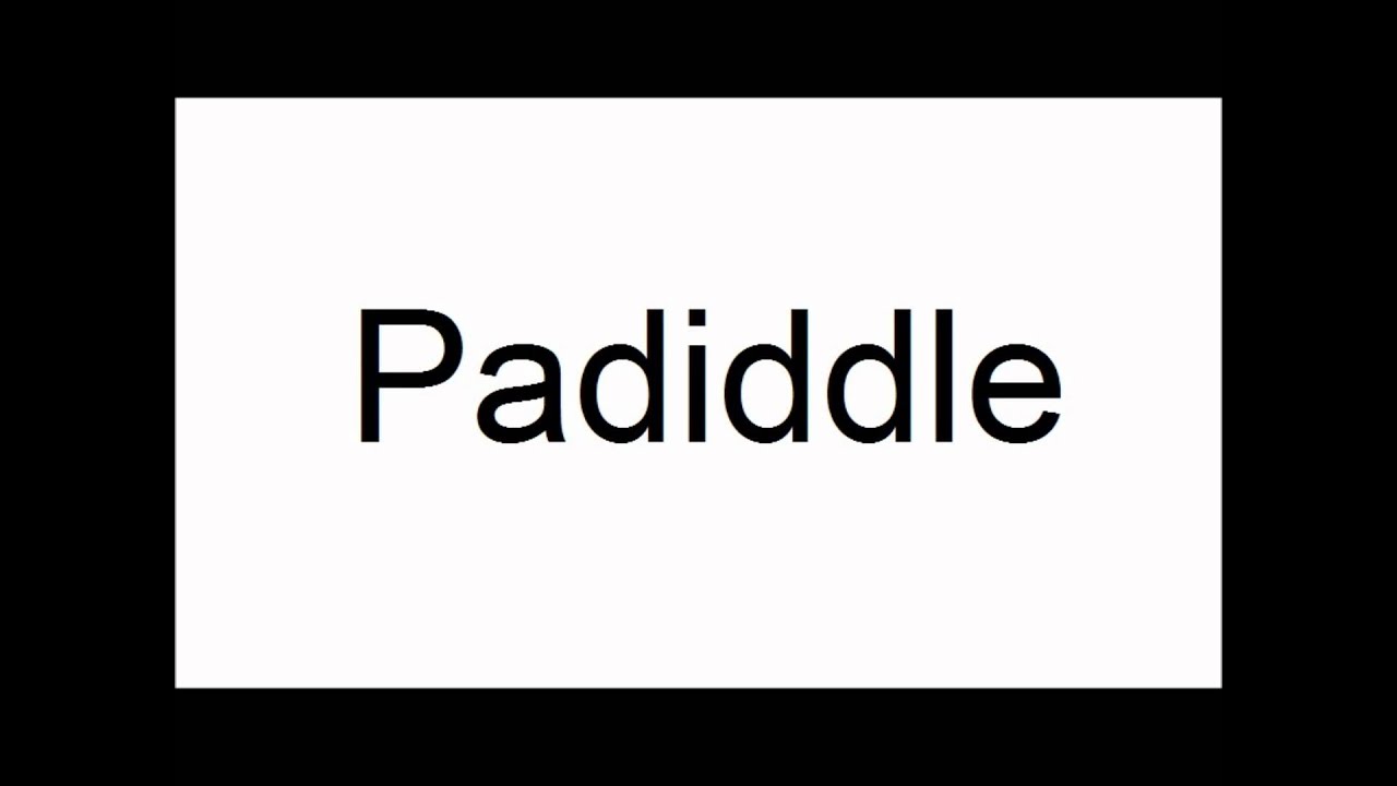How to Pronounce Padiddle - YouTube