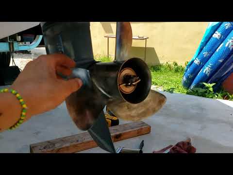 Yamaha F115 Propeller remove and install - YouTube