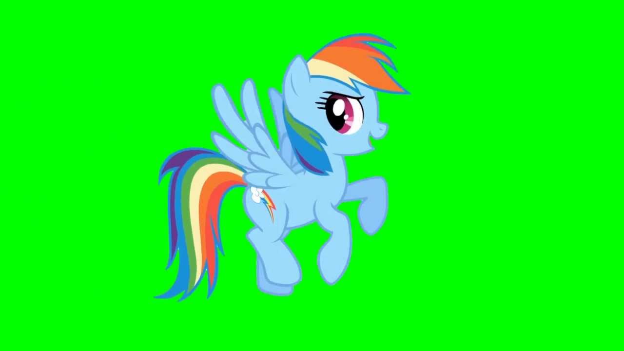 Rainbow Dash Theme Transition - Green Screen Ponies - YouTube