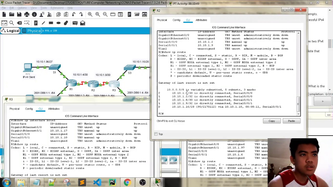CCNA1 PKT | 7.3.2.6 Packet Tracer - Pinging and Tracing to Test the ...