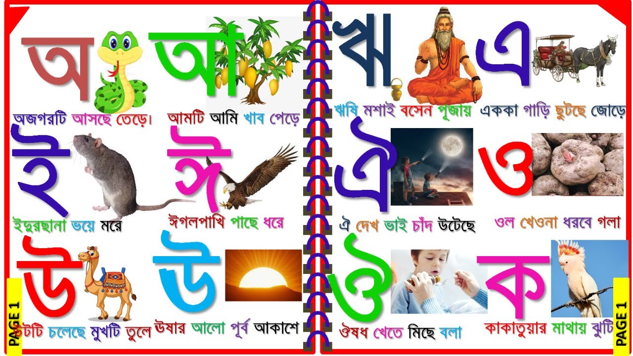 Bangla Bornomala | বাংলা বর্ণমালা । ব্যঞ্জনবর্ণ | স্বরবর্ণ | Varnamala ...