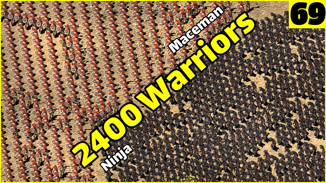 1200 Assassins VS 1200 Maceman 🗿 Stronghold Crusader 1 - YouTube