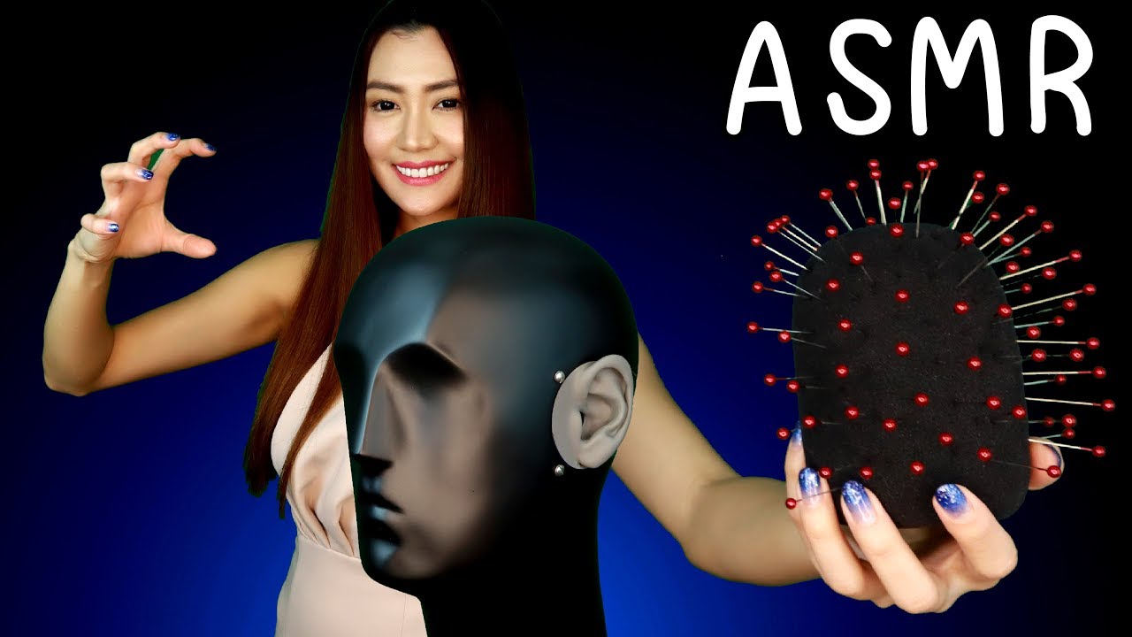 ASMR Acupuncture 📌 Pin Head , Pins in Your Ears Binaural | Extreme ...