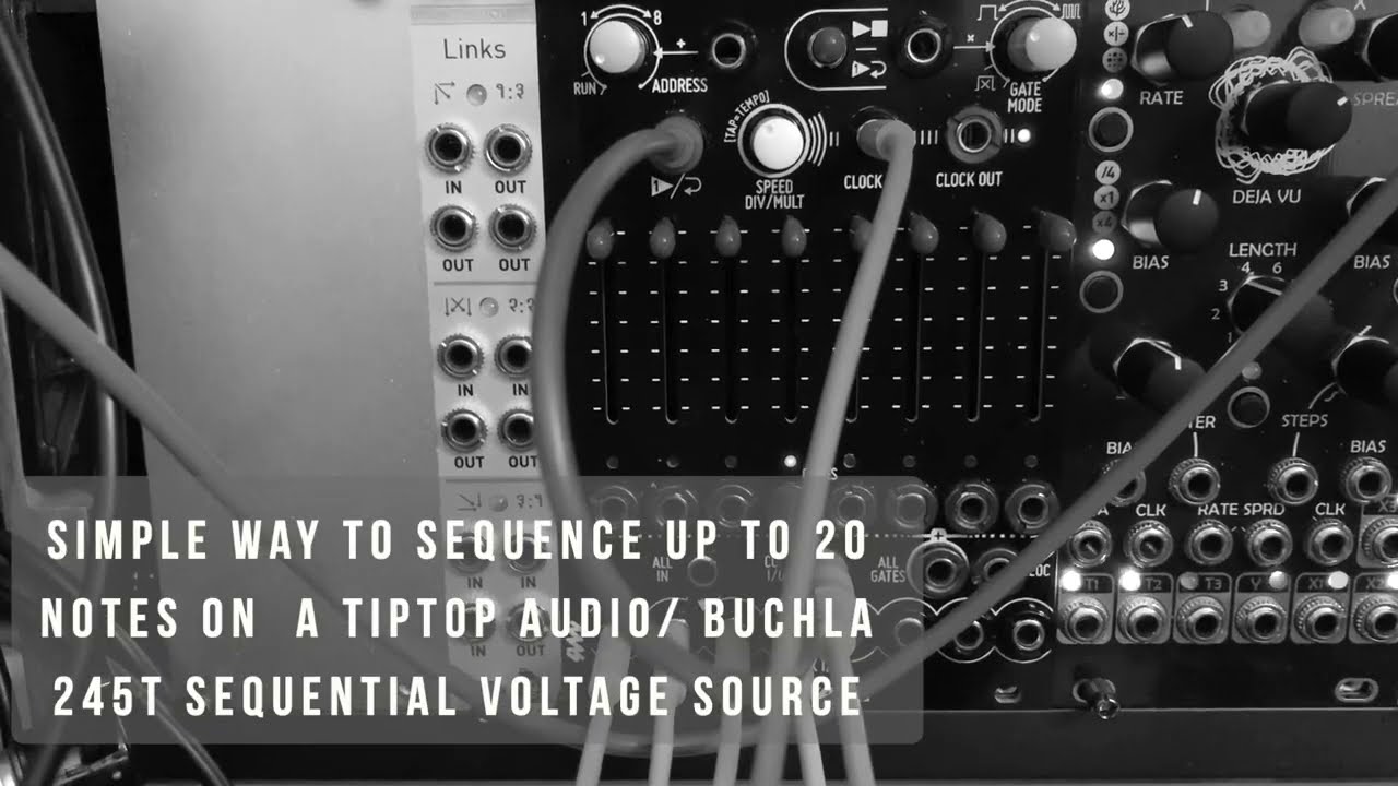 Sequence 16/20 notes on a Tiptop Audio Buchla 245t Sequential Voltage ...