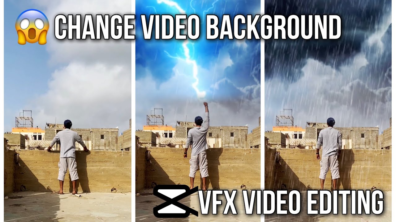 How To Change Video Background | Sky - Thunder - Raining VFX Editing in Capcut - YouTube