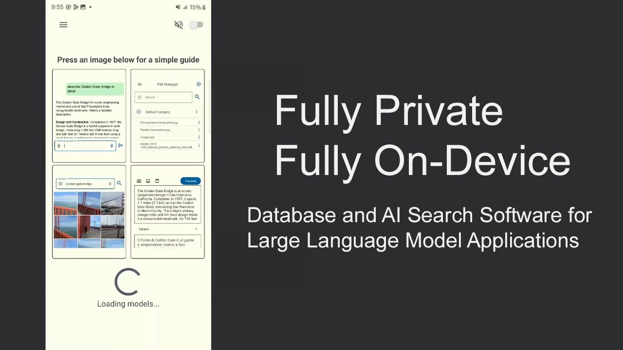 Fully On-Device and Fully Private: VecML Demo App. Nov 2024. - YouTube