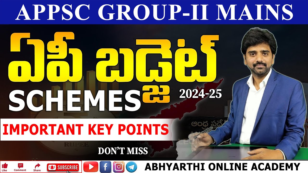 APPSC GROUP-2 MAINS SPECIAL |AP BUDGET & SCHEMES - IMPORTANT KEY POINTS - YouTube