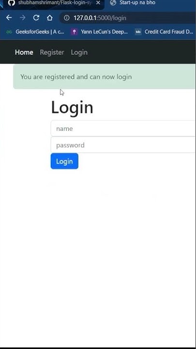 creating login system in Flask - YouTube