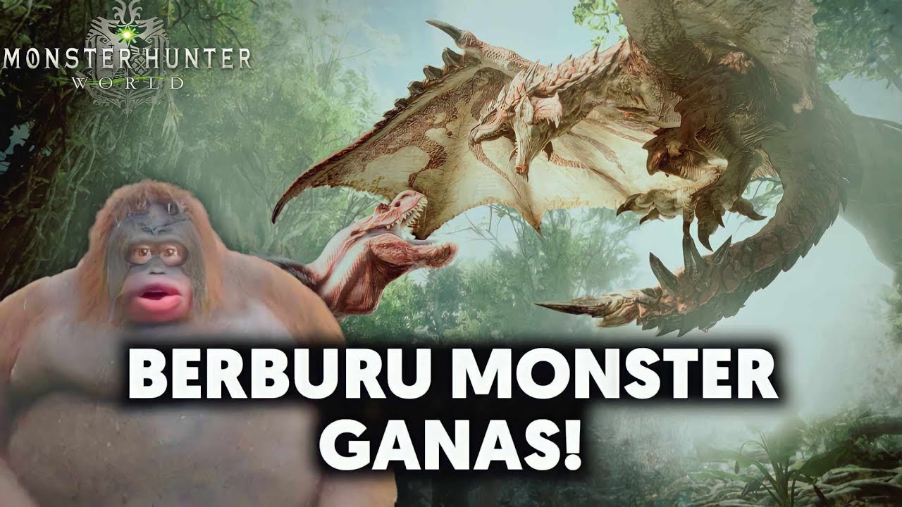 MONKE TOGETHER STRONK! Monster Hunter World Gameplay - YouTube