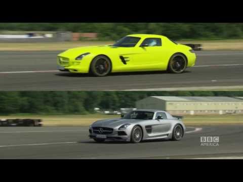 TOP GEAR Exclusive #StigCam Mercedes SLS AMG Black Series vs Electric ...