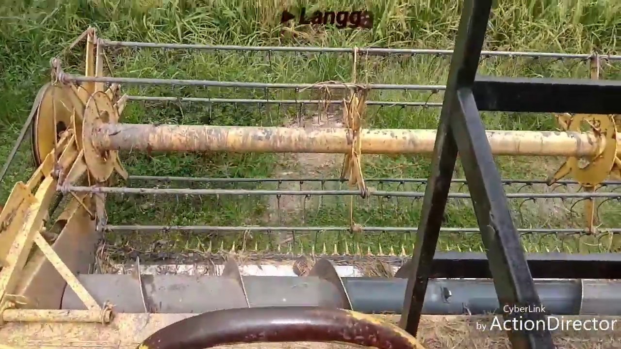 Mesin padi mula turun bendang - YouTube
