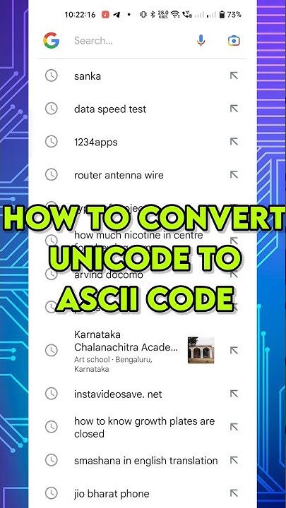 How to convert unicode to ascii code #unicodetoasciicodeconversation # ...