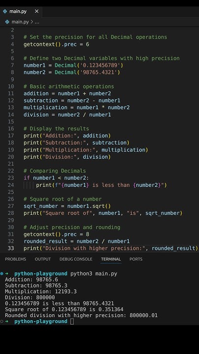 Python Decimal Module Techniques For Enhanced Numeric Accuracy Youtube