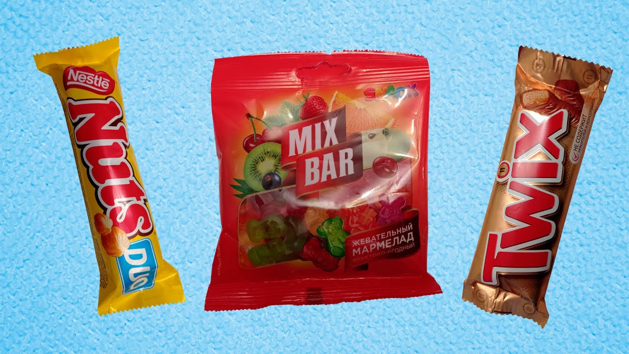 ASMR Candy | Satisfying Video | Twix, Nuts, Jelly | Lolipop Candies ...