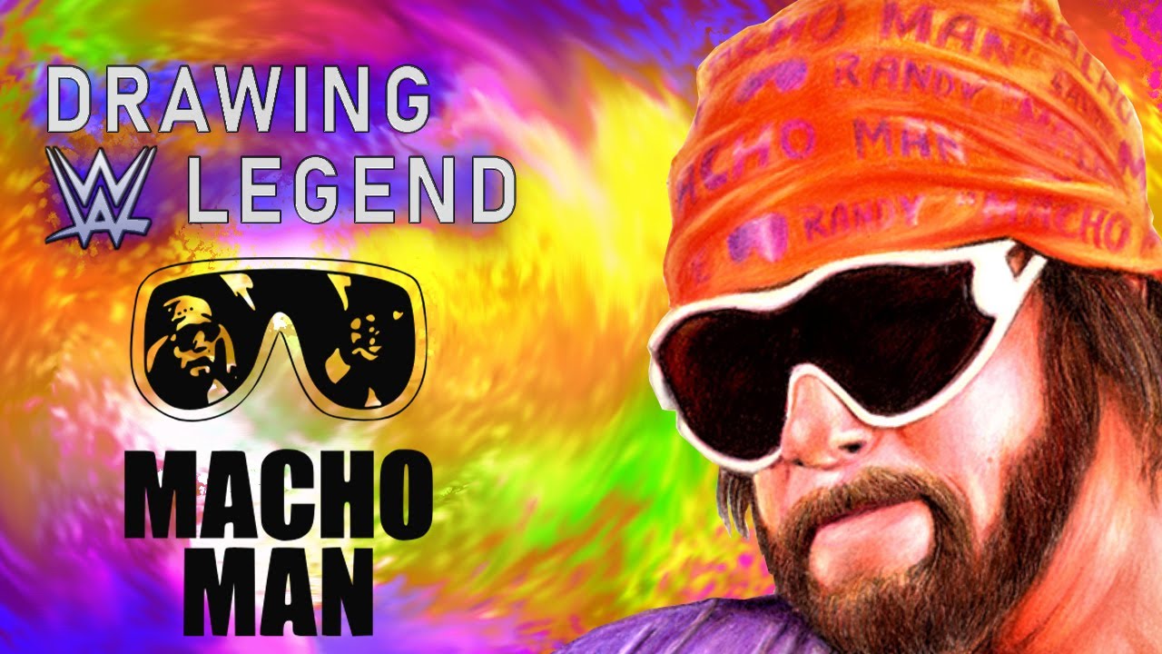 DRAWING WWE LEGEND MACHO MAN RANDY SAVAGE - YouTube