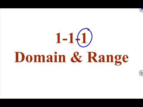 1 1 1 Domain & Range - YouTube