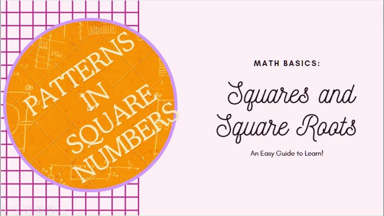 Math - Patterns in Square Numbers - YouTube