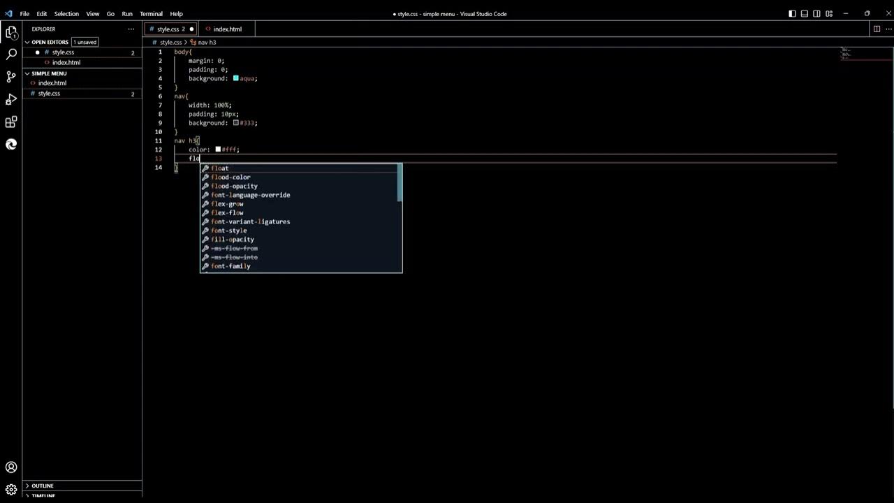 inline menu using html and css #coding #css #html #programmingtutorial #webdevelopment - YouTube