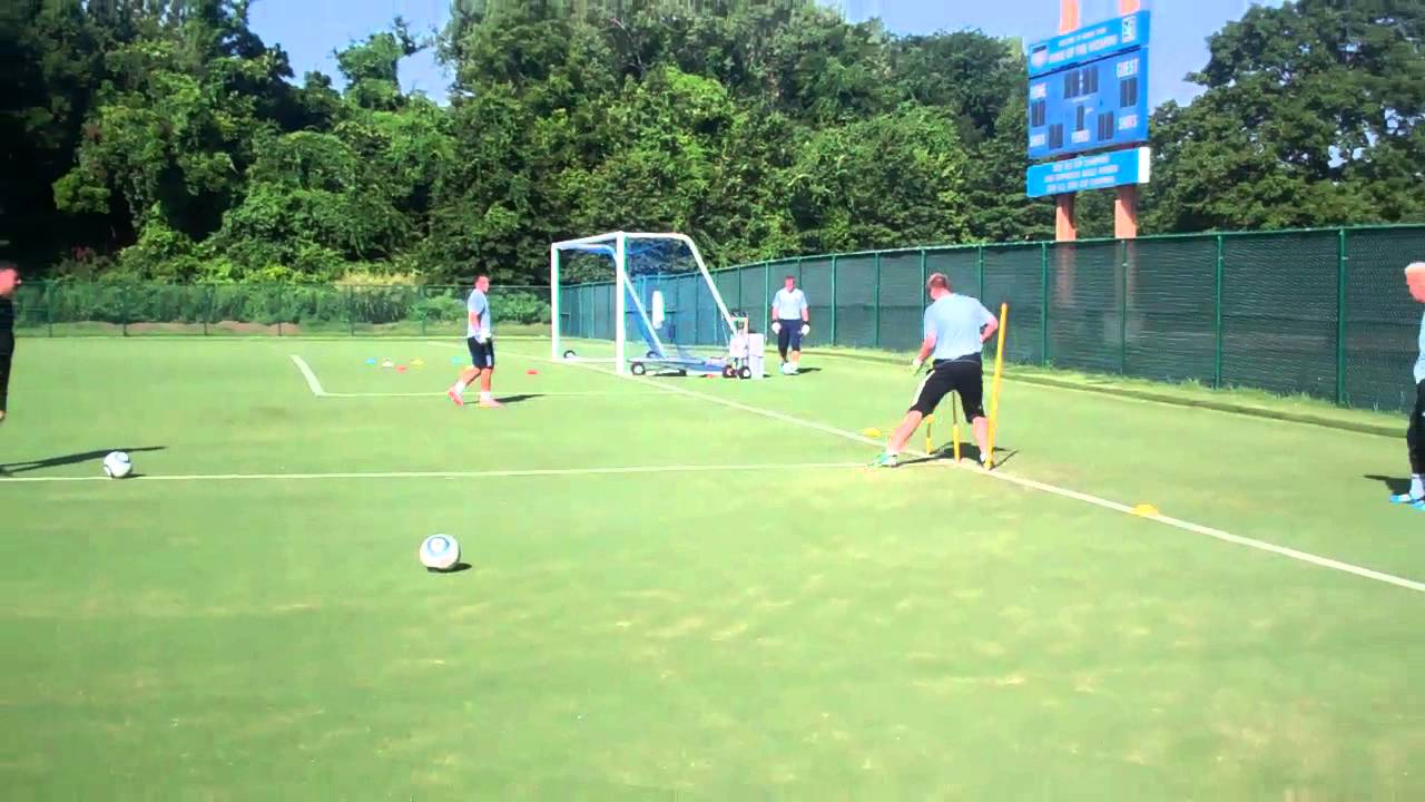 Goalkeeping - Technique of saving low balls - YouTube
