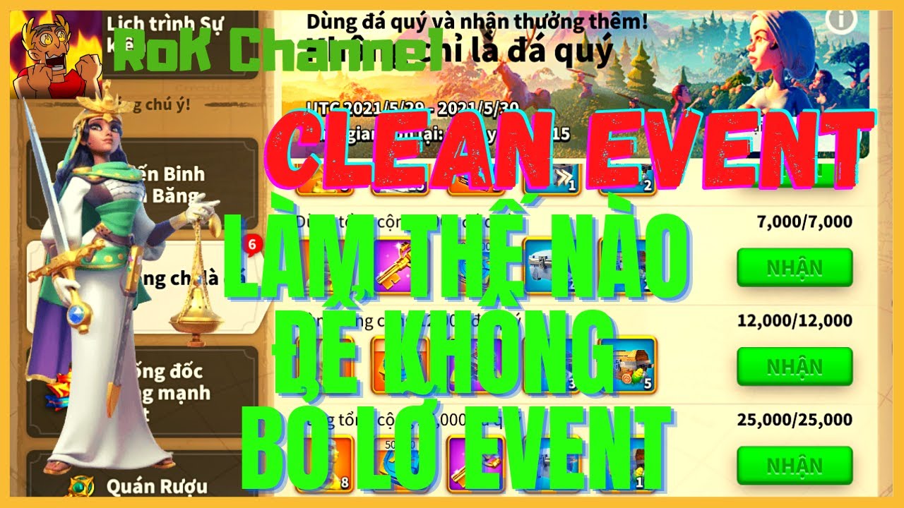 Event tiêu gems làm thế nào để không bỏ lỡ sự kiện trong Rise of ...