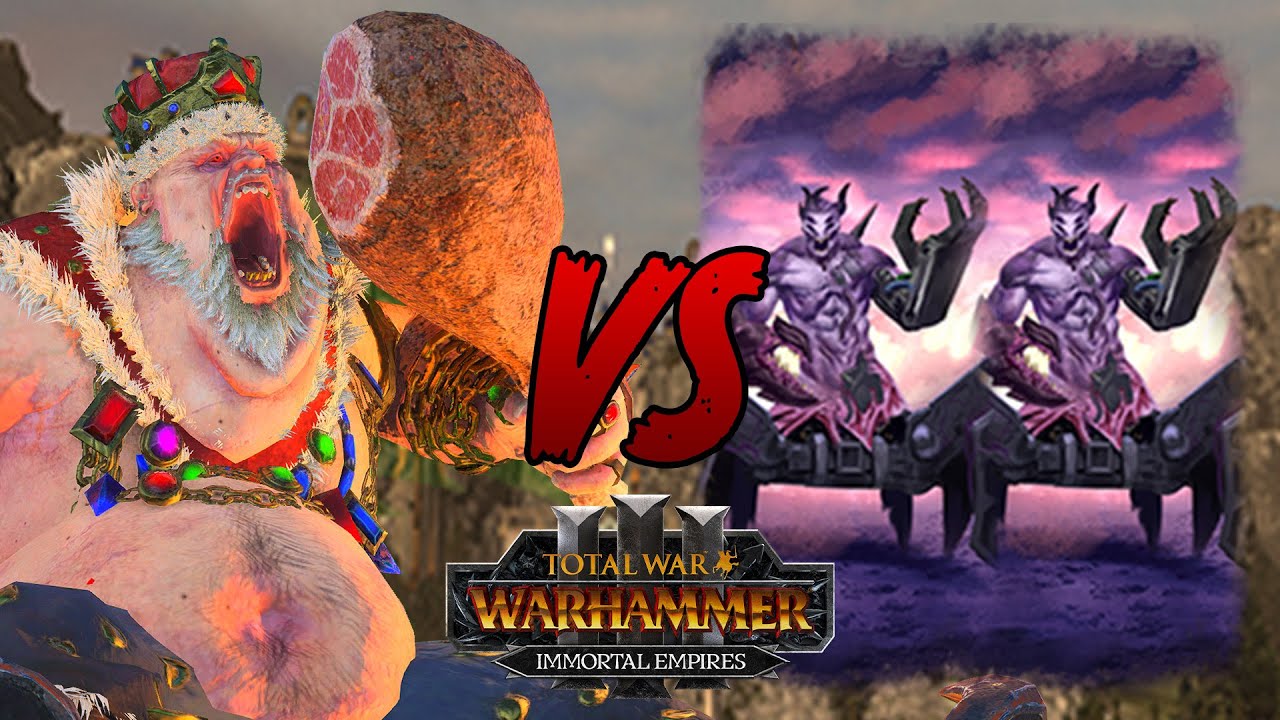 Greasus Beats Slaanesh? - vs Ogres // Total War: WARHAMMER 3 Domination ...