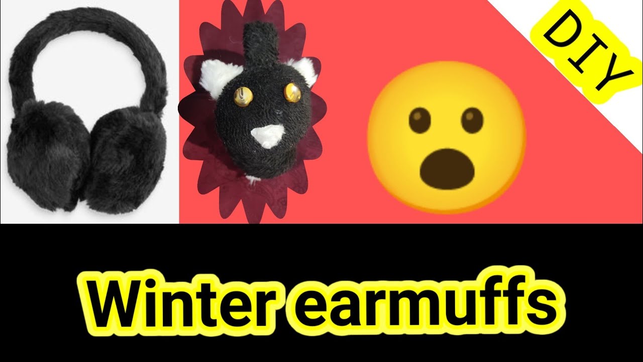 how to make DIY winter ear muffs for kids ...ठंड के लिए ईयर मफश बनाना ...