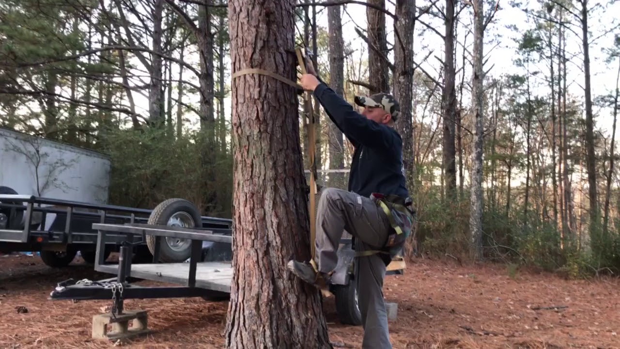 Foot Cinch Aider / Climbing Sticks Aider - YouTube